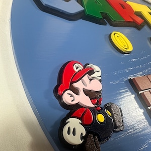 Wooden Kids Name Laser Cut Super Mario Themed Sign. Door Hanger. Wall ...