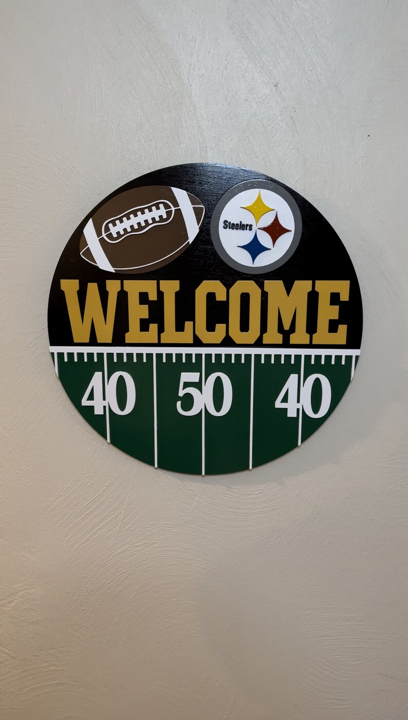 Football Welcome Sign. Door Hanger. Wall Hanger - Etsy