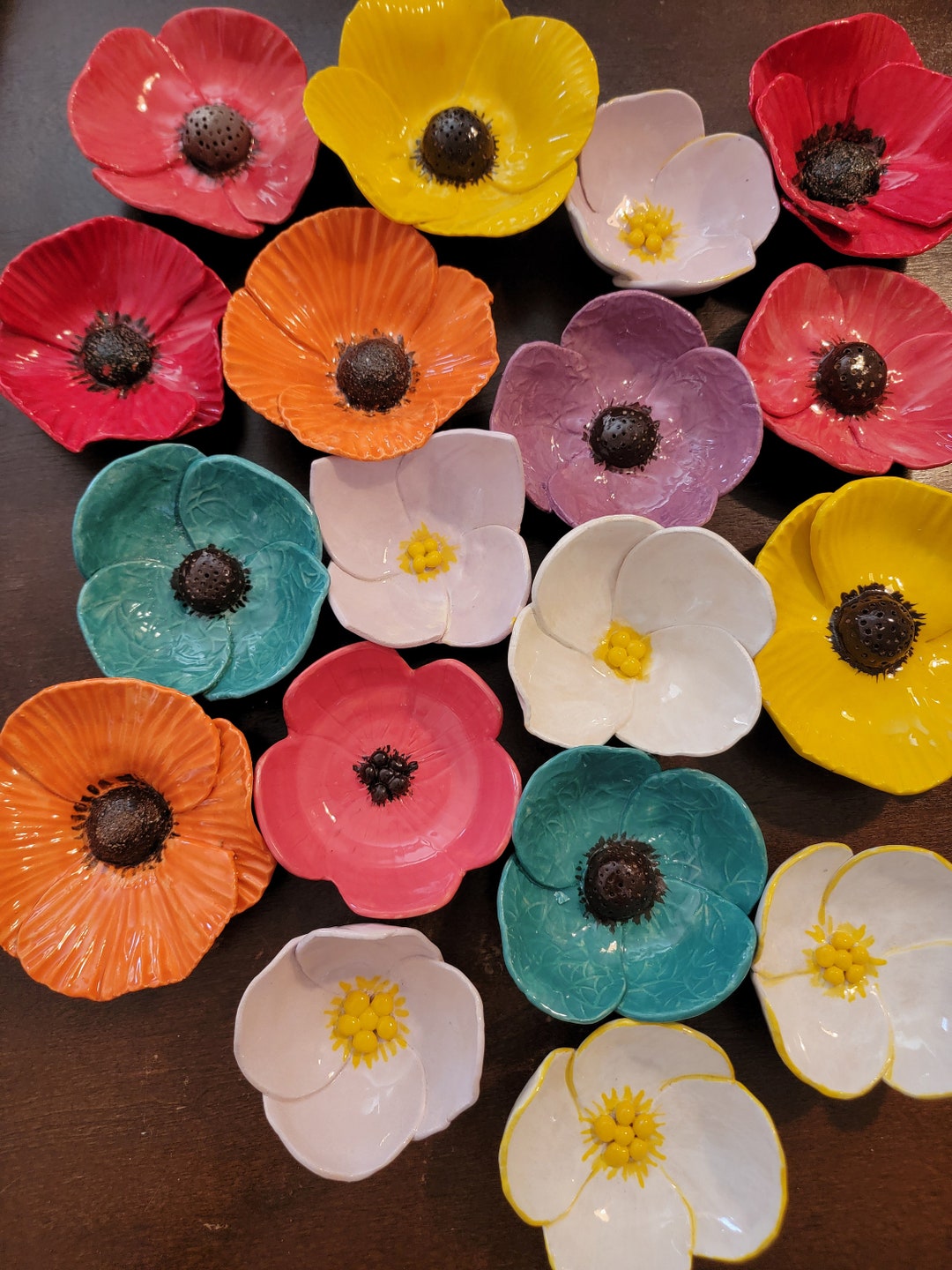 Mini Flower Plates - Etsy