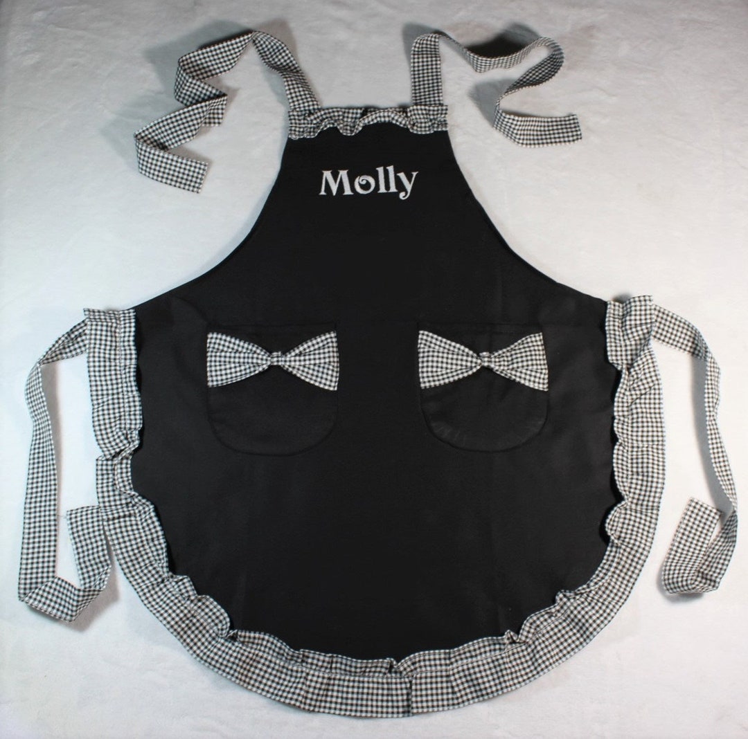 Retro Vintage French Maid Ruffled Women's Apron Farmhouse Apron Hipster ...