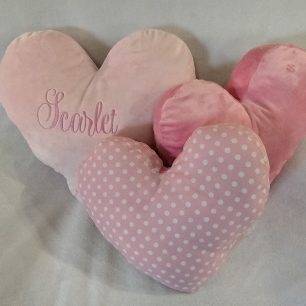 Pink Heart Pillow - Etsy