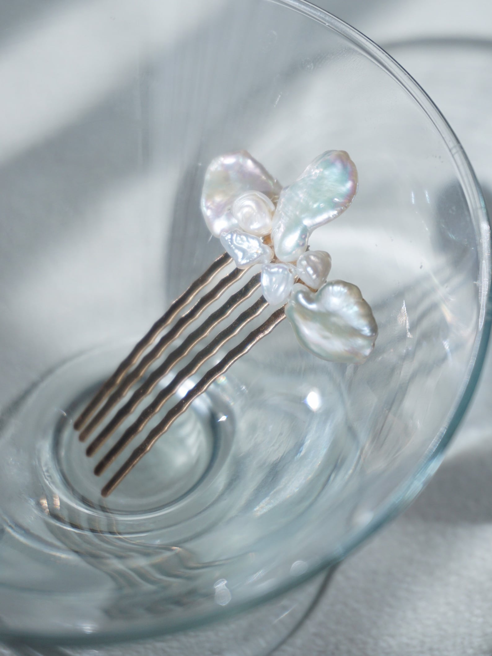 Freshwater Baroque Pearl Hair Comb, Gold Plated Wedding Hair Pin - Etsy