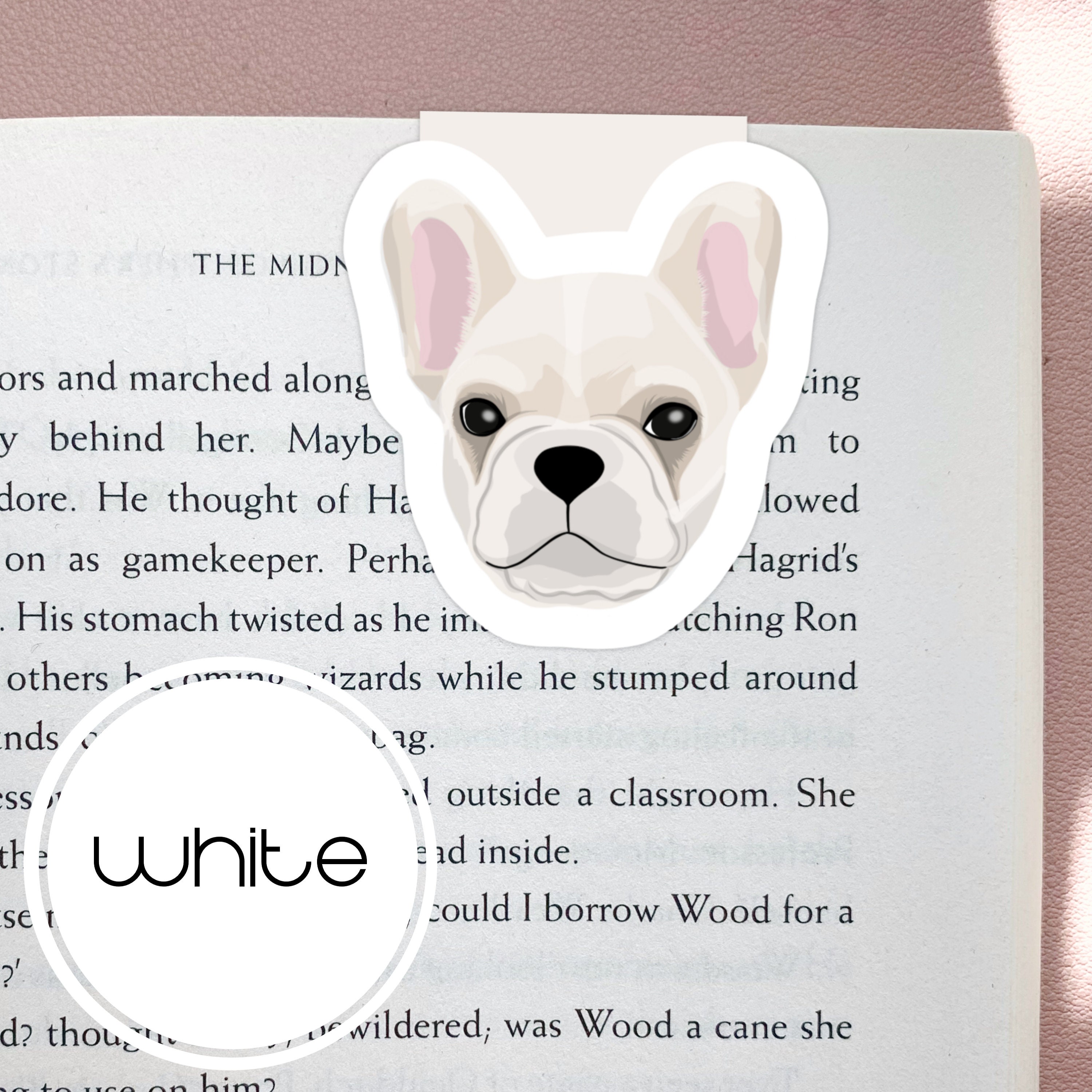French Bulldog Magnetic Bookmark, Cute Frenchie Book Accessory, Kawaii ...
