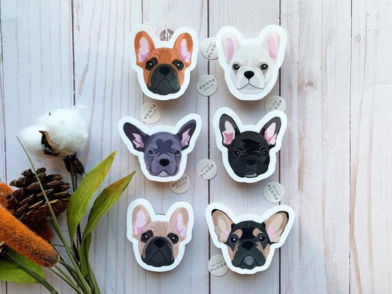 Waterproof French Bulldog Vinyl Stickers Frenchie Vinyl | Etsy