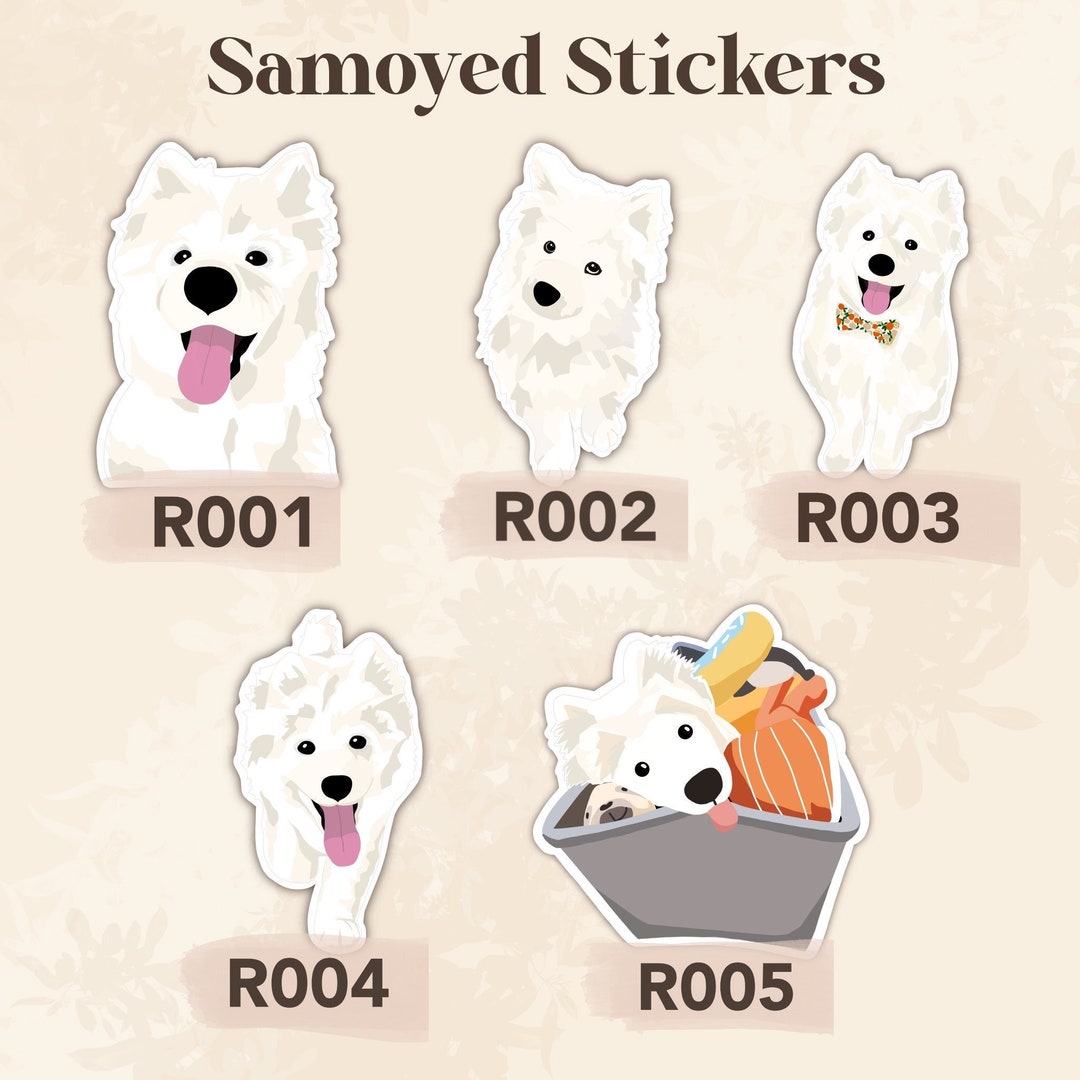 Samoyed Sticker, Cute Sammy Sticker, Samoyed Lover Gift, Waterproof ...