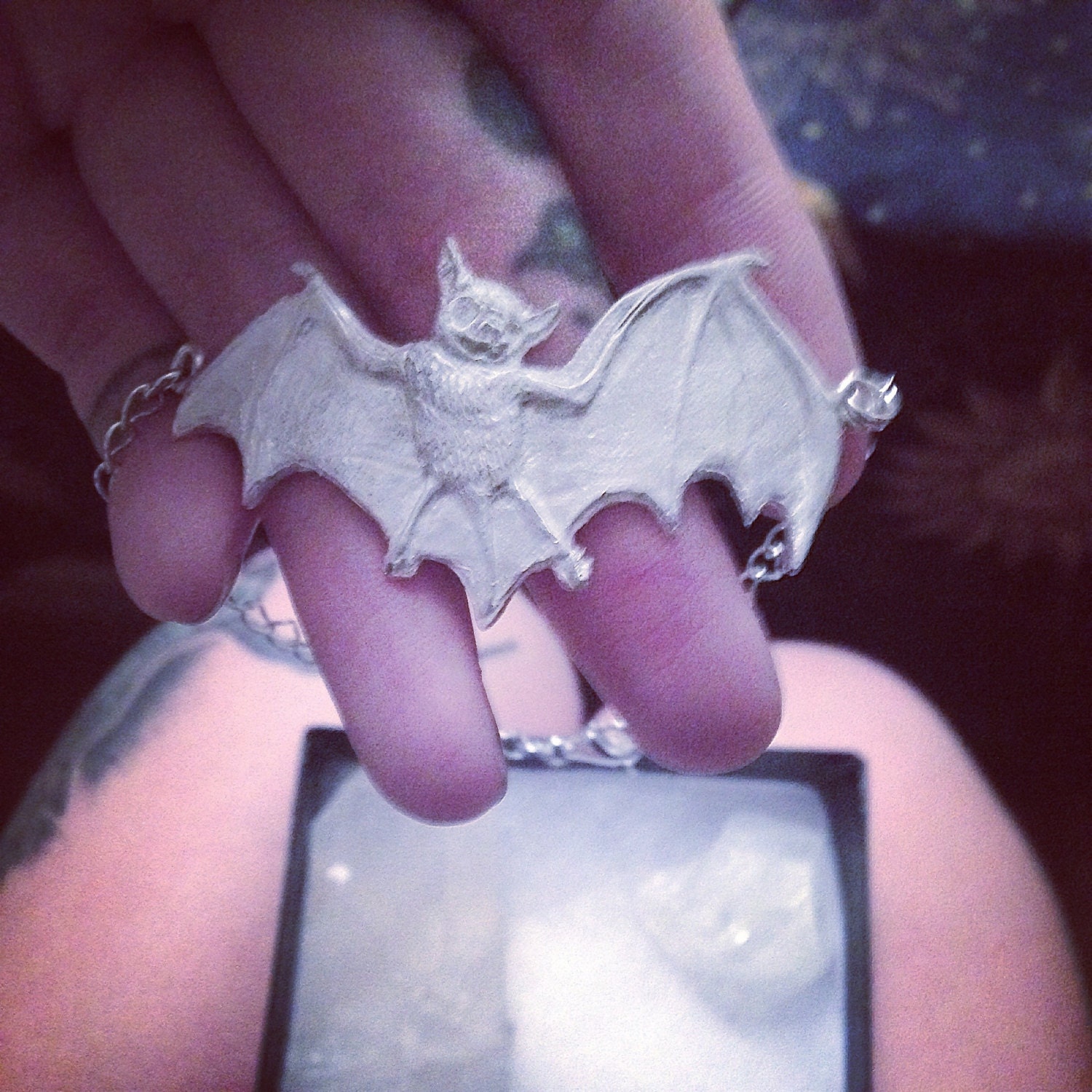 Sterling Silver Bat 15g - Etsy