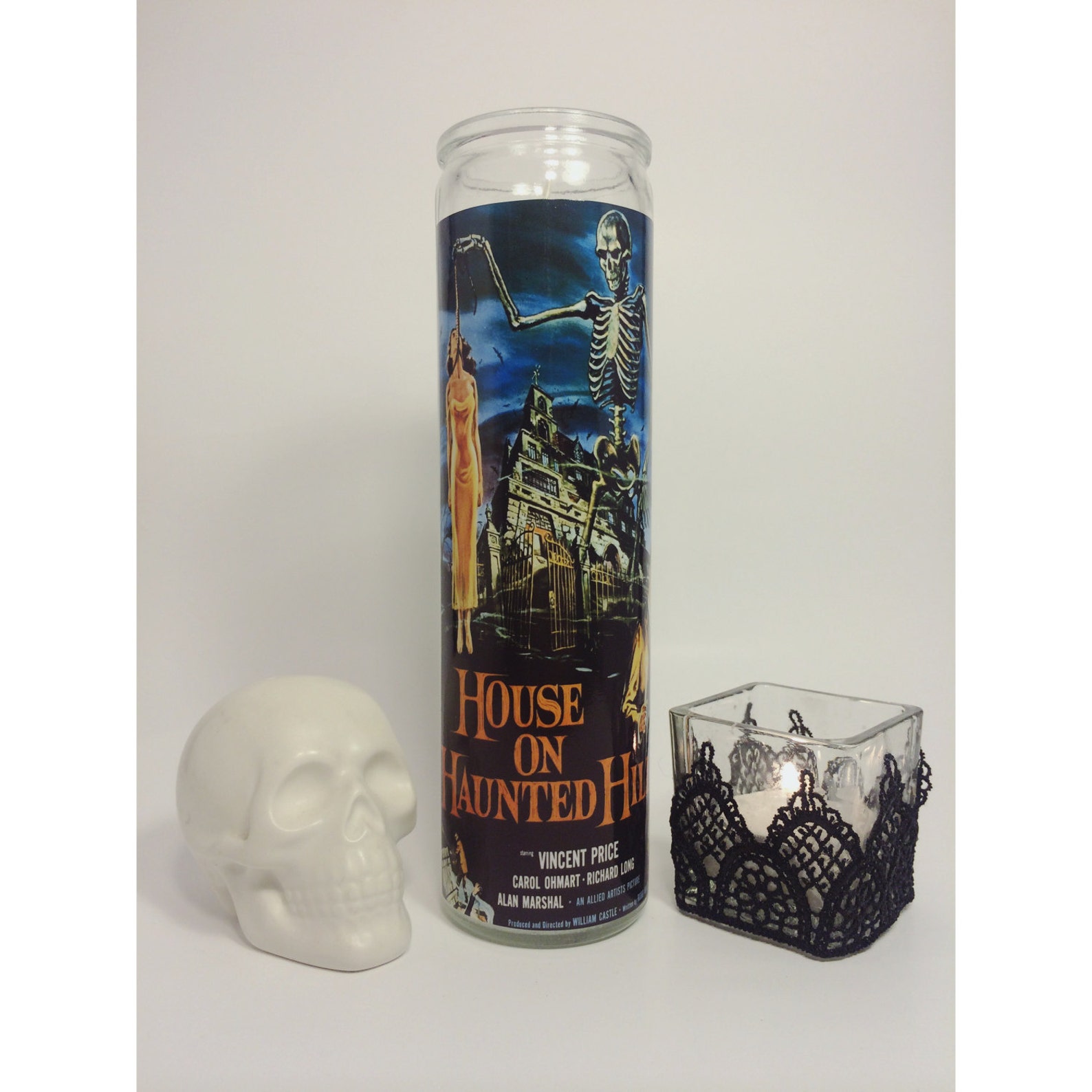 House on Haunted Hill Horror Prayer Candle | Etsy