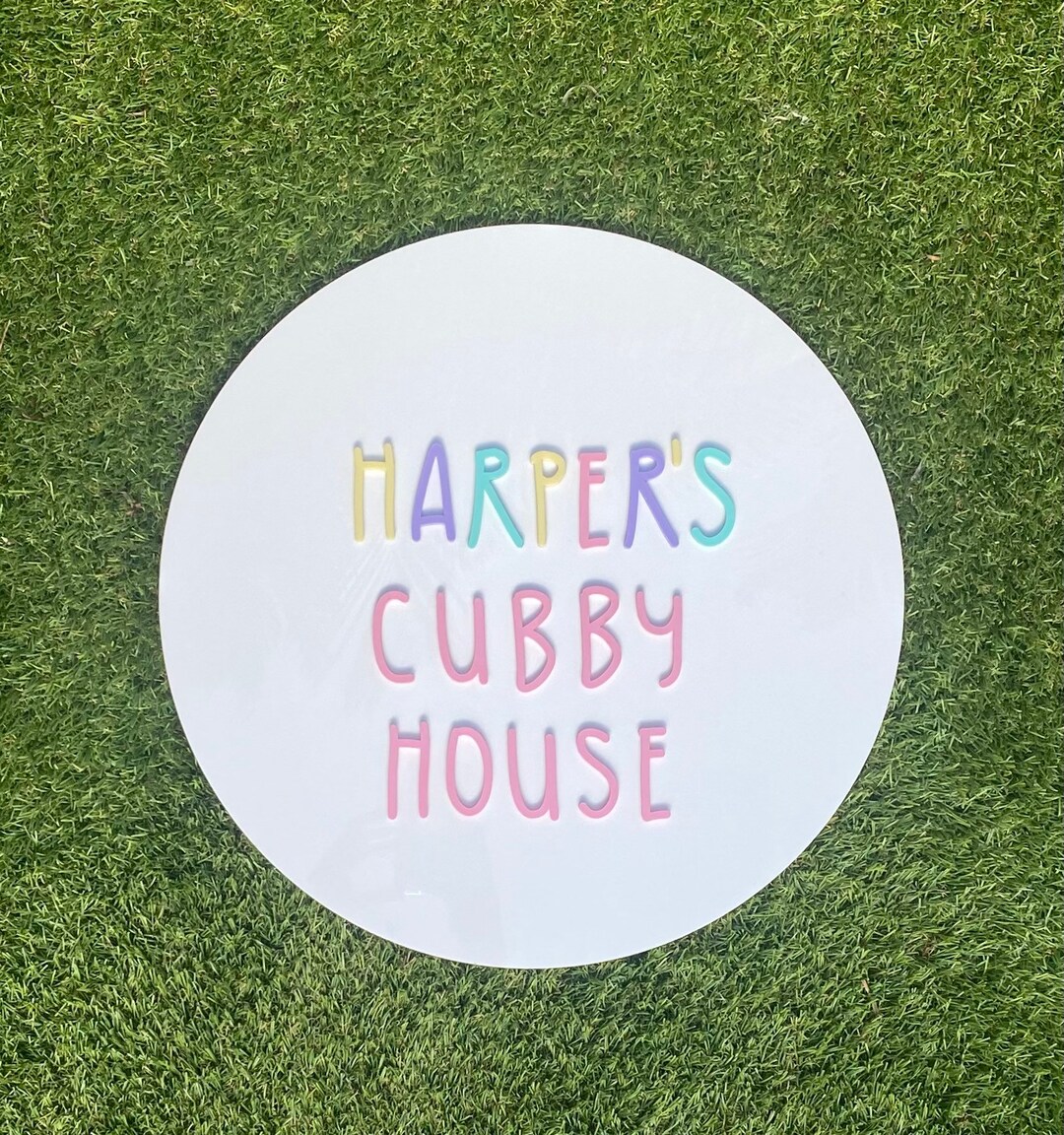 Personalised Pastel Wooden & Acrylic Sign - Etsy