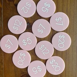Acrylic Shaped Price Tags / Market Display / Prices / Shop Display - Etsy