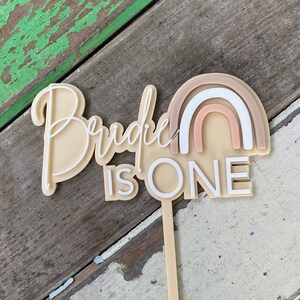 Personalised Rainbow Birthday Acrylic Cake Topper - Etsy
