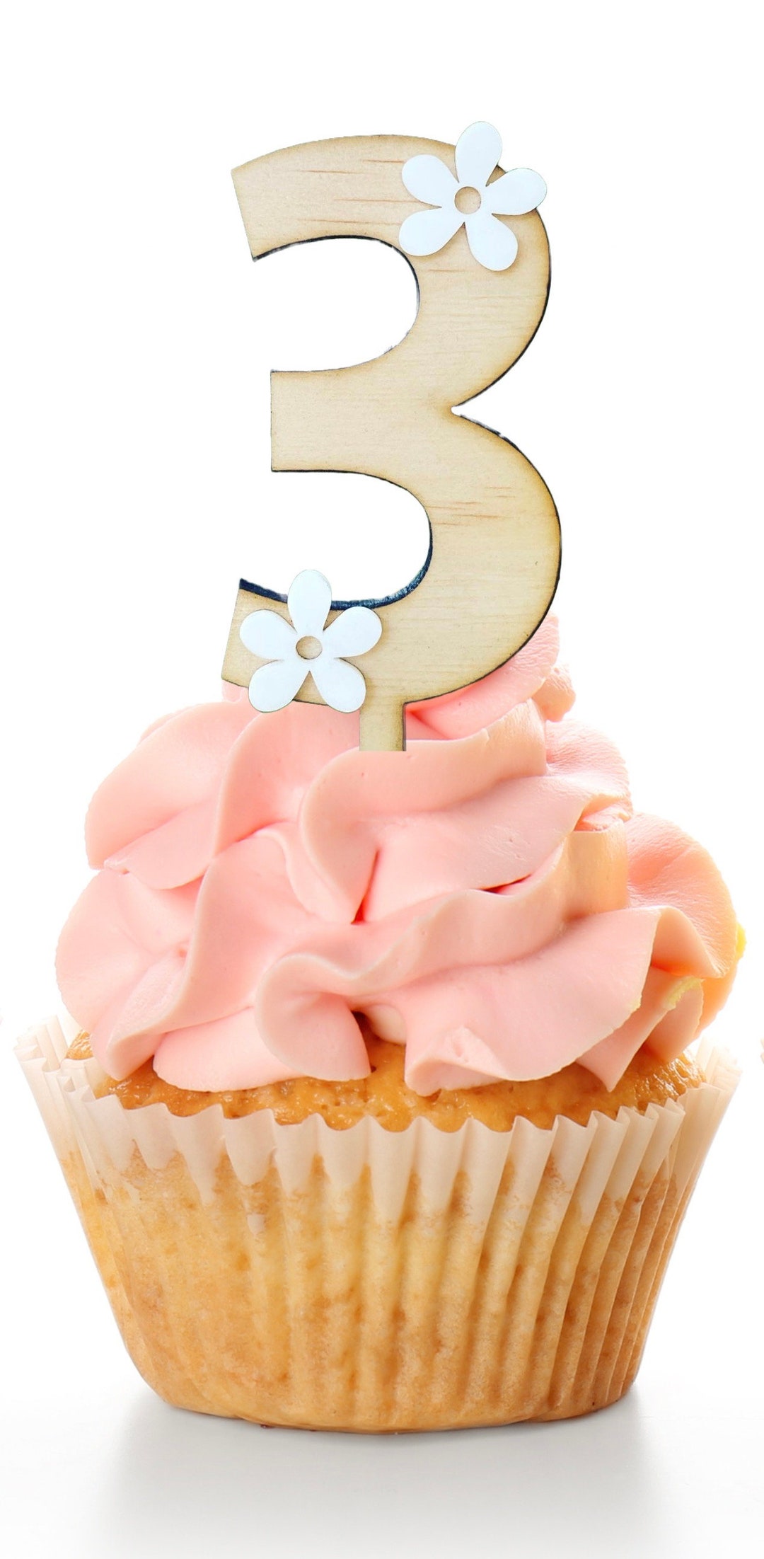 Wooden Daisy Number Cake / Cupcake Topper - Etsy