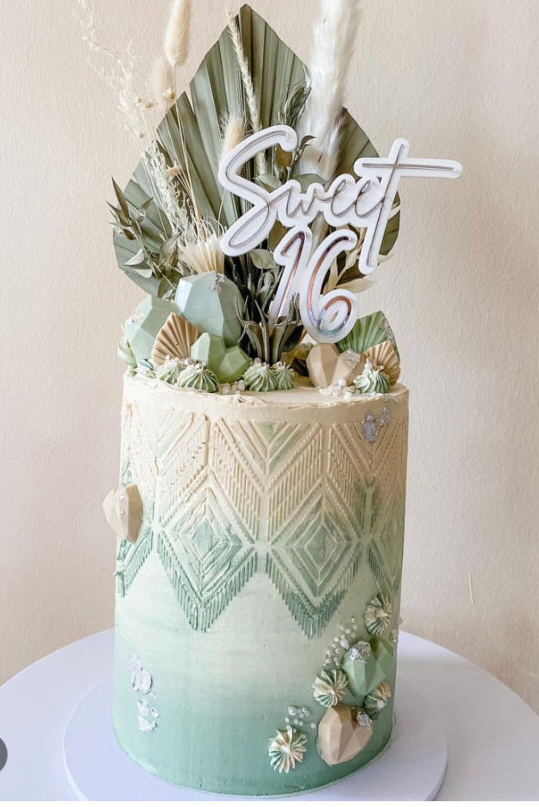 Sweet 16 Double Acrylic Cake Topper - Etsy