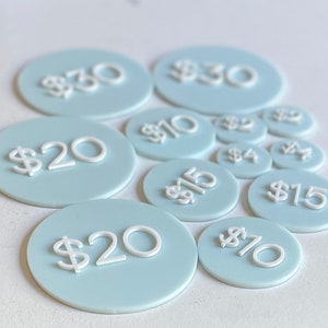 Acrylic Shaped Price Tags / Market Display / Prices / Shop Display - Etsy
