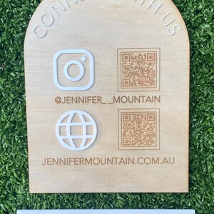 Wooden Arch Custom Double QR Code Sign/market Display - Etsy