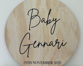 Oh Baby Round Wooden Sign/party Display/photo Shoot | Etsy Australia