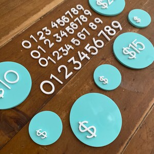 Acrylic Shaped Price Tags / Market Display / Wording / Prices / Shop ...
