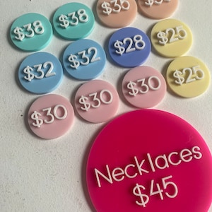 Acrylic Shaped Price Tags / Market Display / Prices / Shop Display ...