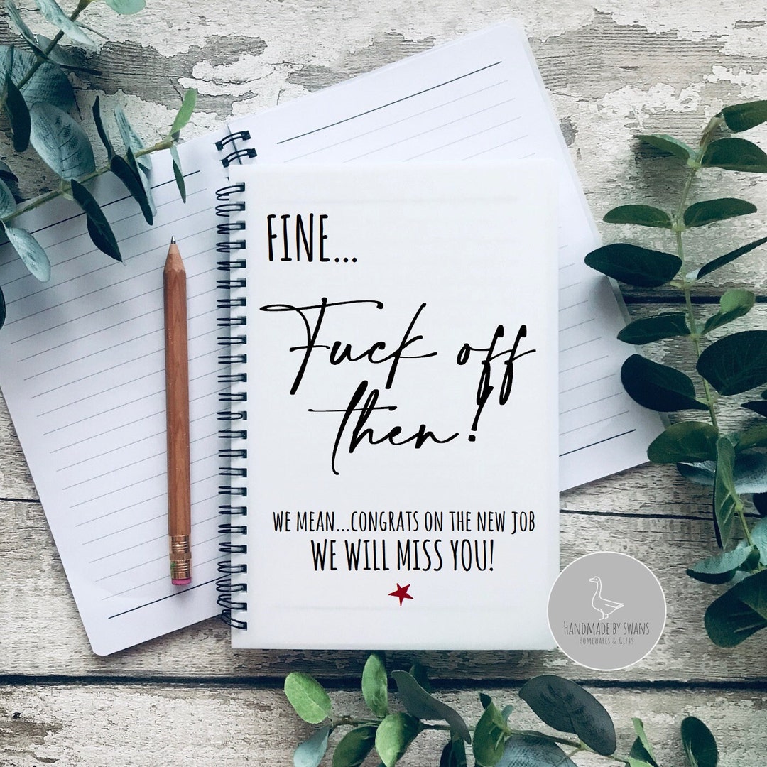 Rude New Job Notebook ,colleague Leaving Notebook, Colleague Leaving ...