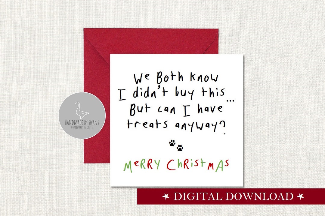 Christmas Card From the Dog, Dog Dad Christmas Card, Dog Mum Christmas ...
