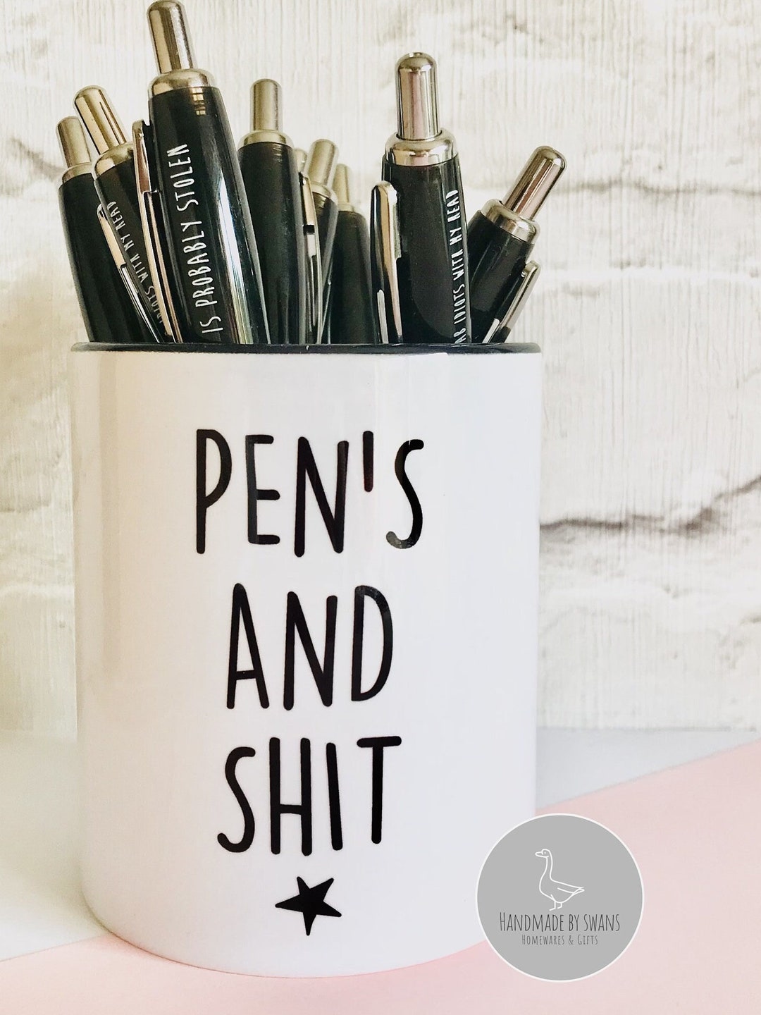 Funny Pencil Pot, Rude Pencil Pot, Desk Tidy, Pen Pot, Pen Storage ...