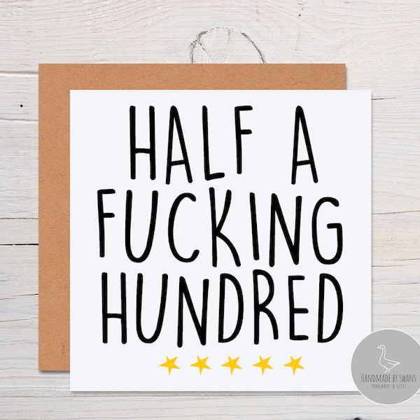 Rude 50th Card - Etsy UK