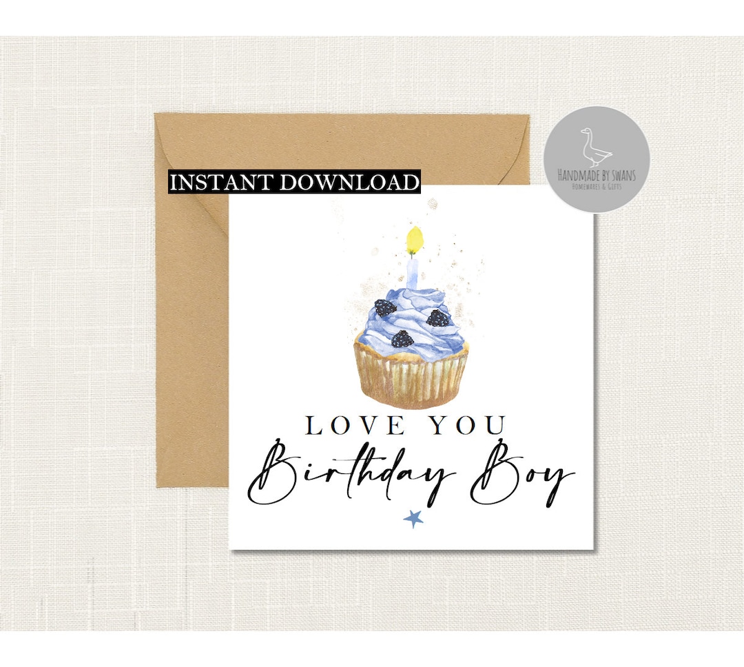 Love You Birthday Boy, Boyfriend Birthday Card, Card for Husband, Card ...