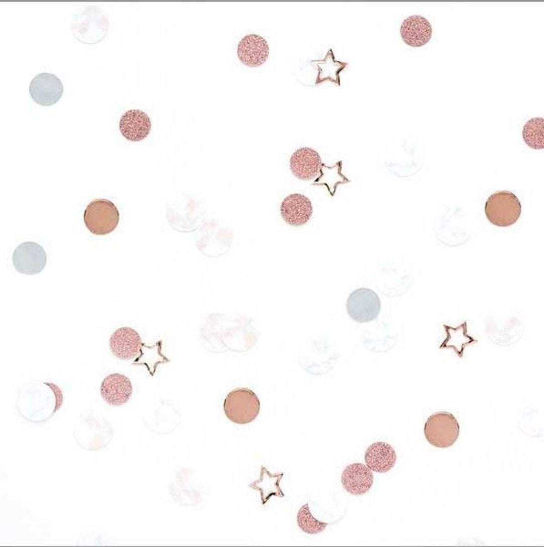 Rose Gold Table Confetti, Rose Gold Star Wedding Confetti, Rose Gold ...