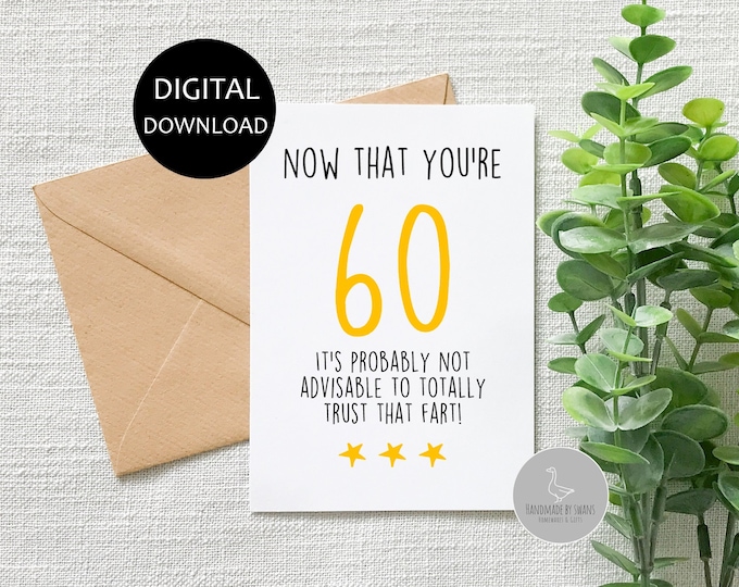 60 Year Old Man Gift, 60th Birthday Card for Men, Whisky Lover Bday ...