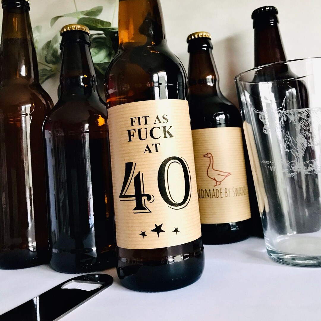 Personalised Happy Birthday Beer Label, Birthday Beer Label, Milestone ...