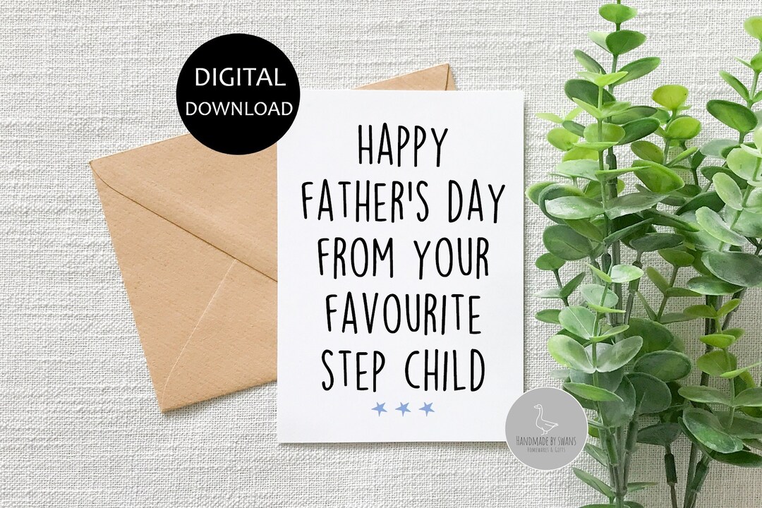 Fathers Day Card for Step Dad, Step Dad Card, Card From Step Child ...