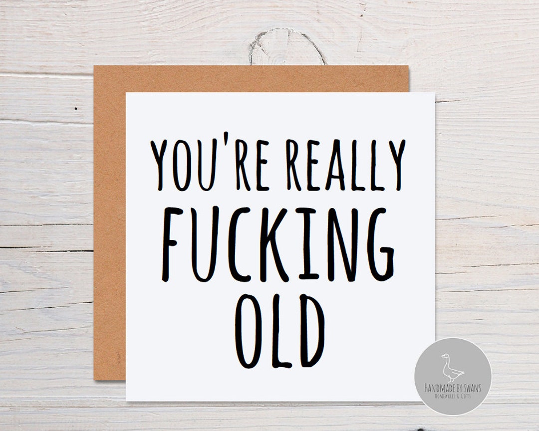 Swear Birthday Card, Funny Birthday Card, Funny Joke Birthday Card ...