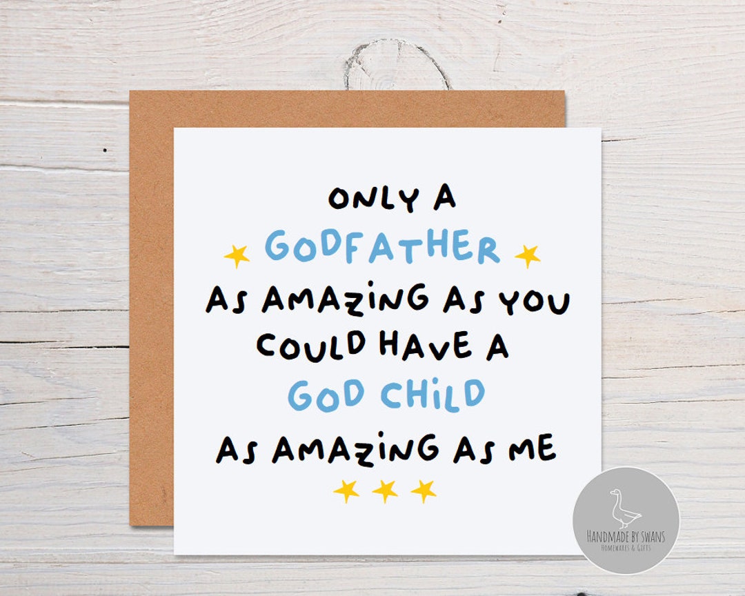 Funny Godfather Birthday Card, Godfather Birthday Card, Birthday Cards ...
