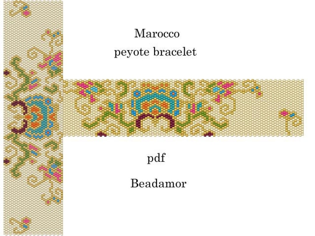 Peyote Pattern for Bracelet: Marocco TWO Ways Vetical and Horizontal ...