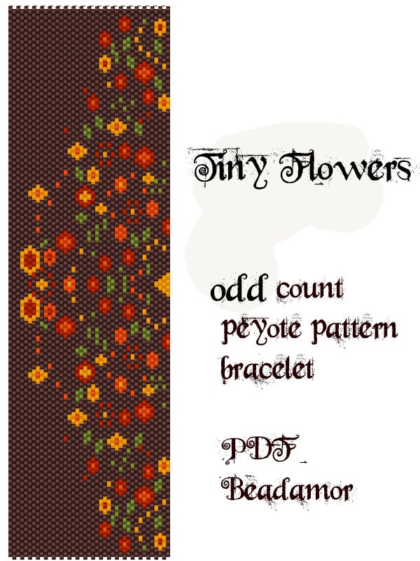 Peyote Pattern for Bracelet: 2 Peyote Patterns Pepitte - Etsy