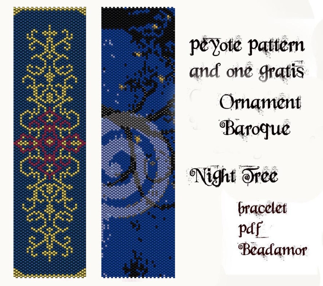 A Peyote Pattern for Bracelet and One More Gratis : Ornament Baroque ...