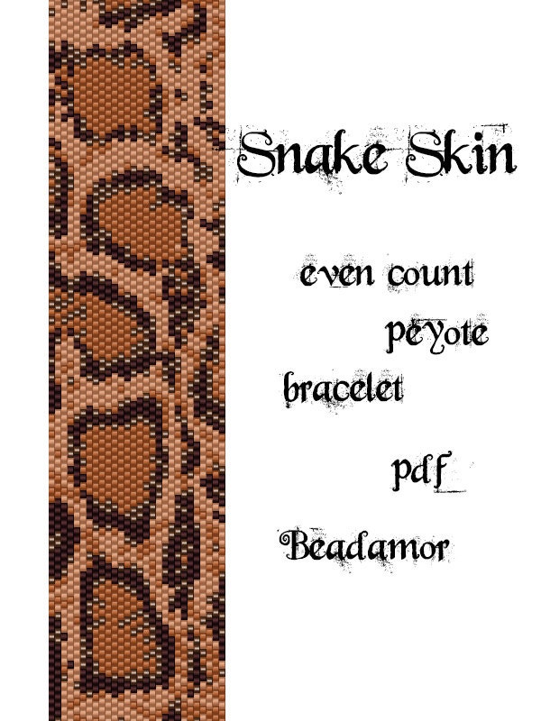 Peyote Pattern for Bracelet:snake Skin INSTANT DOWNLOAD Pdf - Etsy