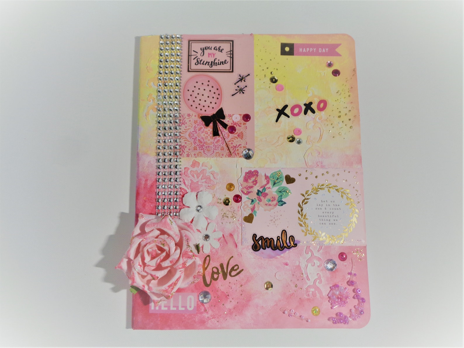 Girly Journal Womans Journal Mixed Media Journal Flower | Etsy