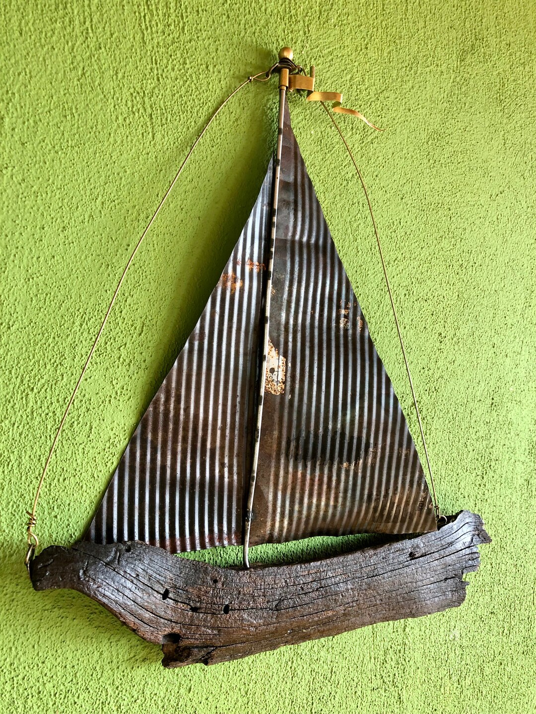 Handmade Sail Boat With Drift Wood and Metal. - Etsy