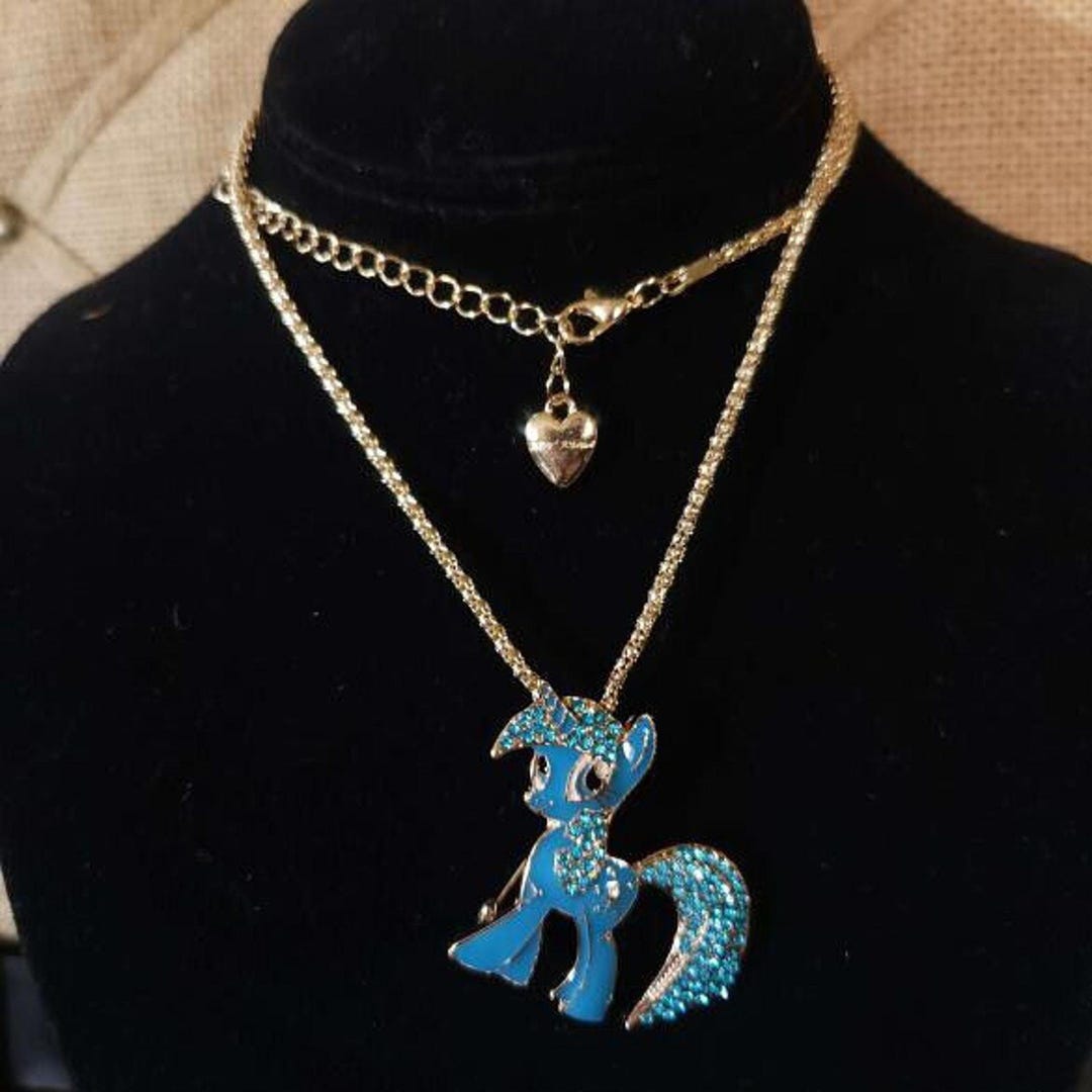 Blue Twilight Sparkle Betsey Johnson Enamel and Rhinestone Necklace - Etsy