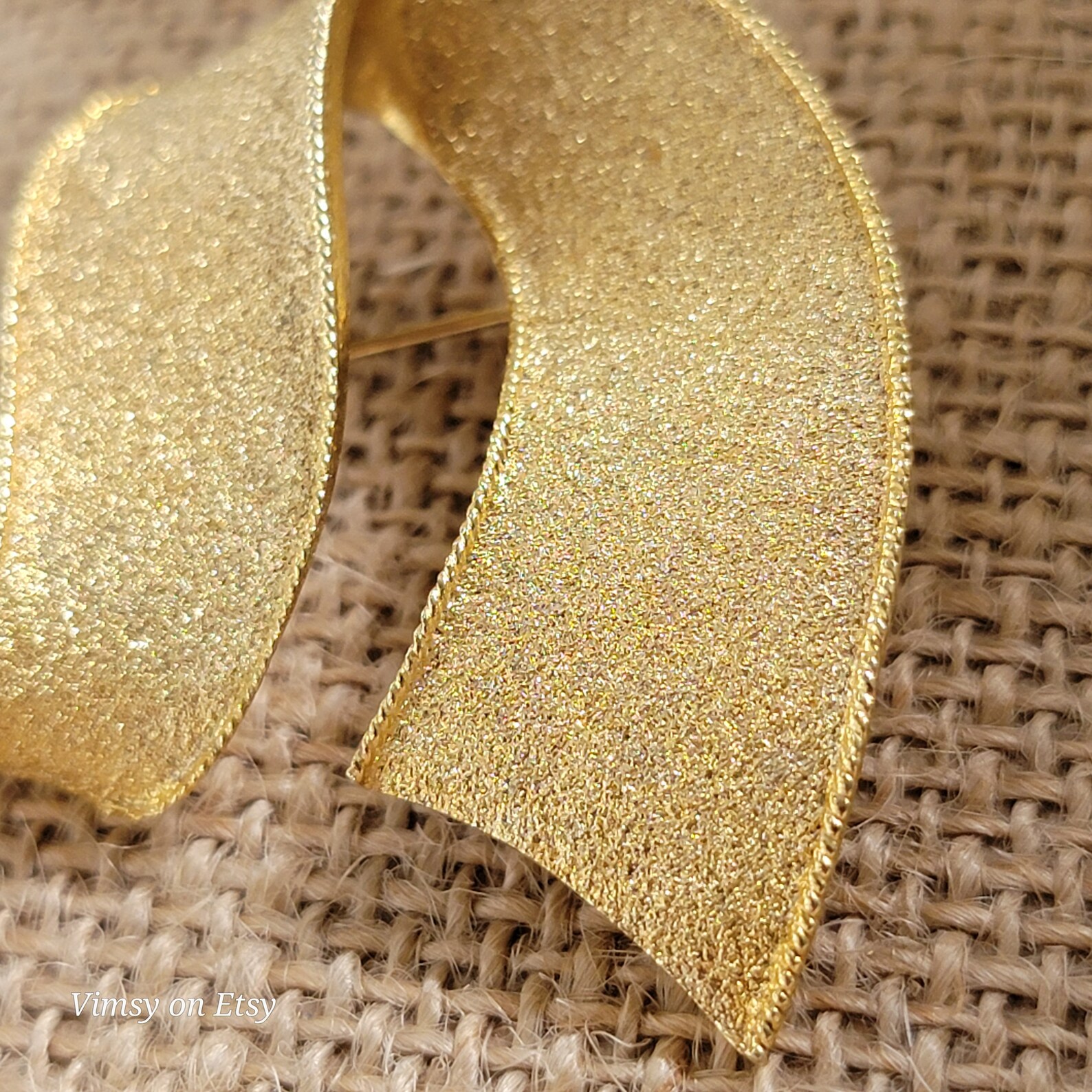 Golden Ribbon Brooch for Women, Gold Jewelry Pin, Vintage Ribbon ...