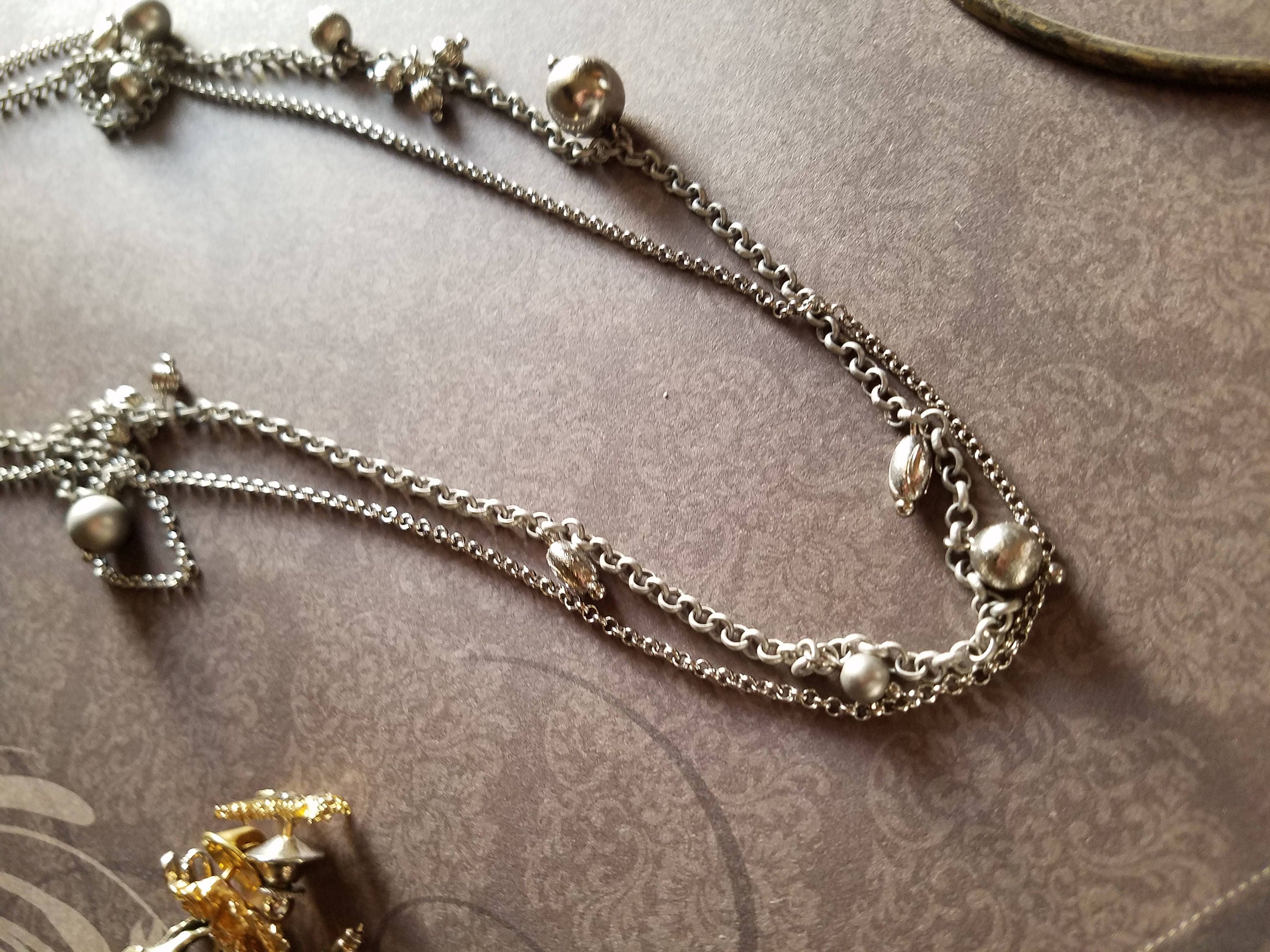 Modern Everyday Necklace Long Jewelry Women Chain Silver | Etsy