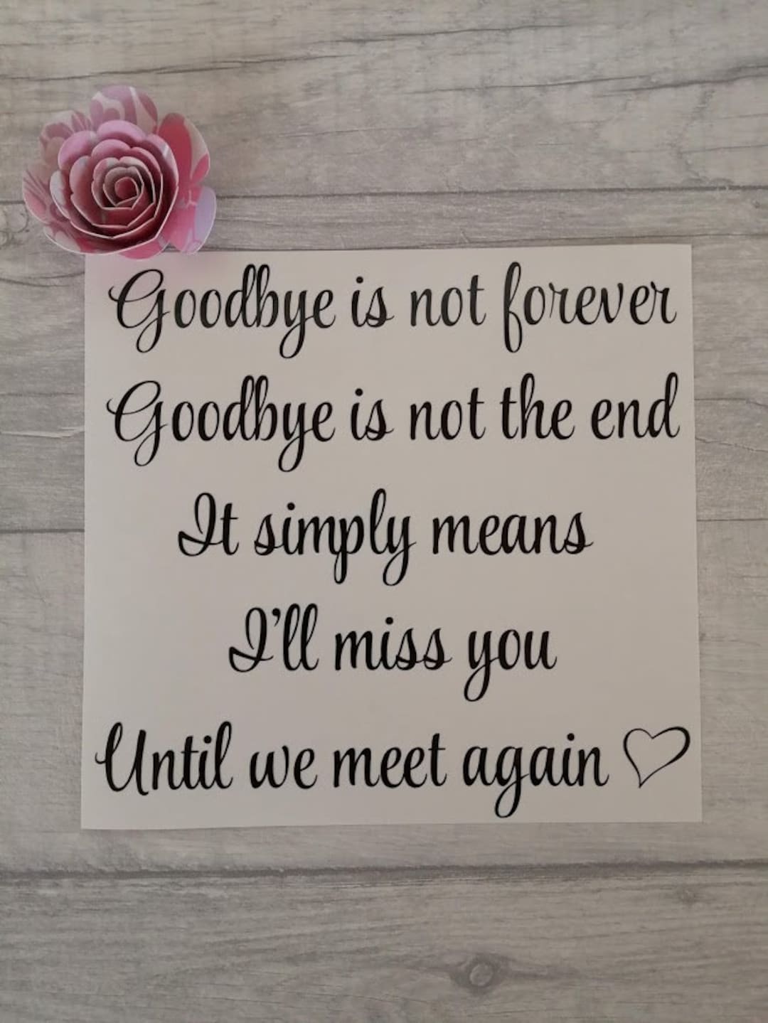 Memorial Vinyl Decal Sticker: "goodbye is Not Forever" - Etsy