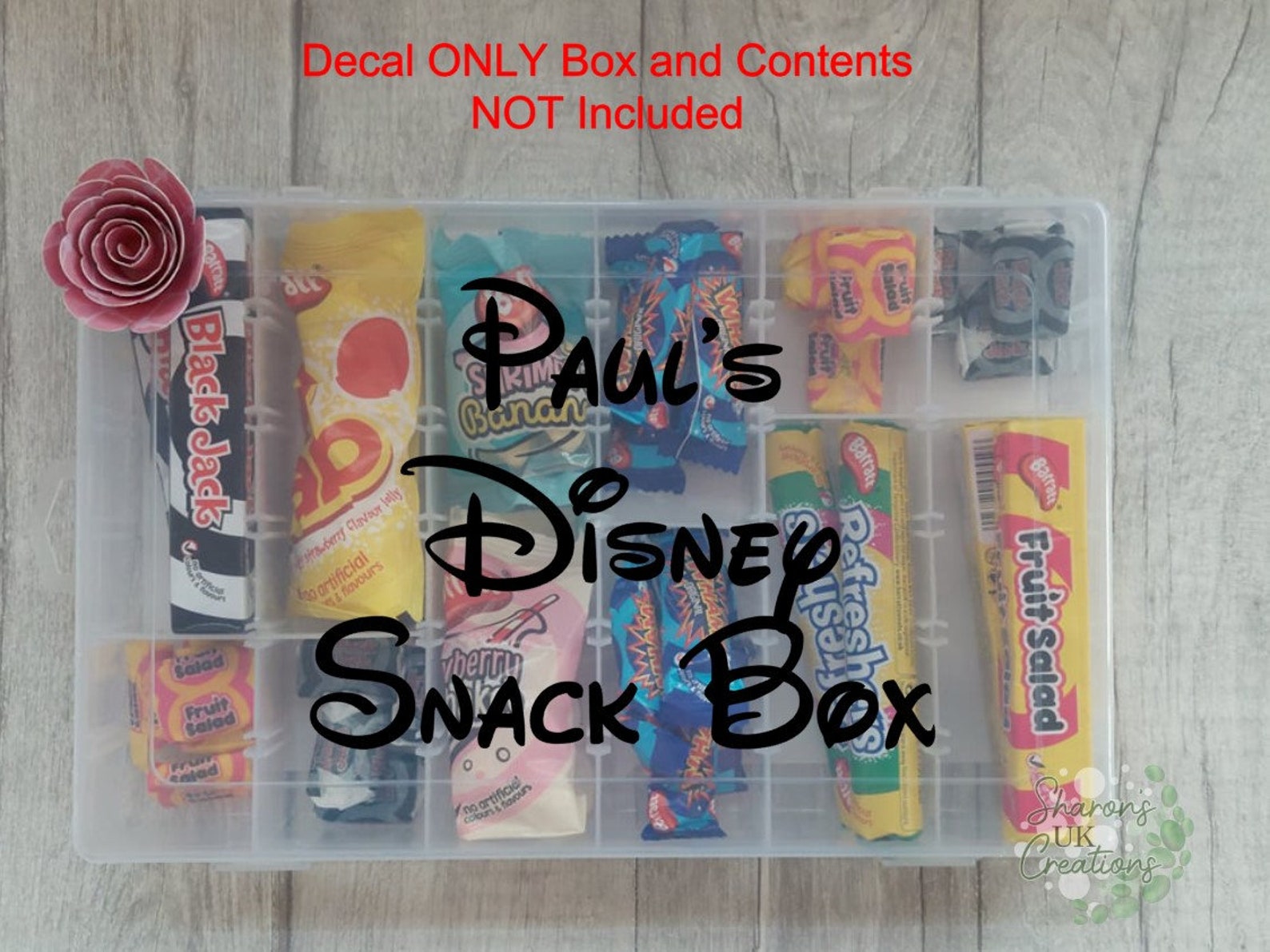 Custom Lunch Box Label Snack Box Vinyl Decal Personalised | Etsy UK