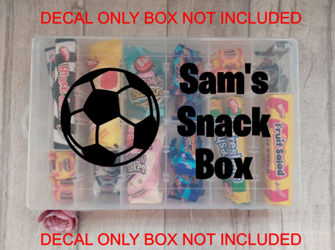 Personalised Football Lunch Box Decal: Custom Travel Box Sticker - Etsy