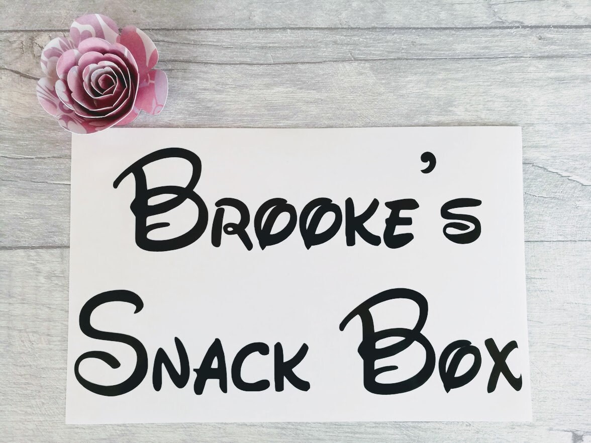 Custom Lunch Box Label Snack Box Vinyl Decal Personalised - Etsy UK