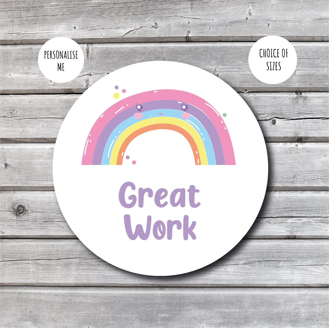 Well Done Stickers, Teacher Reward Stickers, Great Work Labels, Reward ...