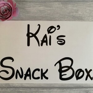 Custom Lunch Box Label, Snack Box Vinyl Decal, Personalised Lunch Box ...