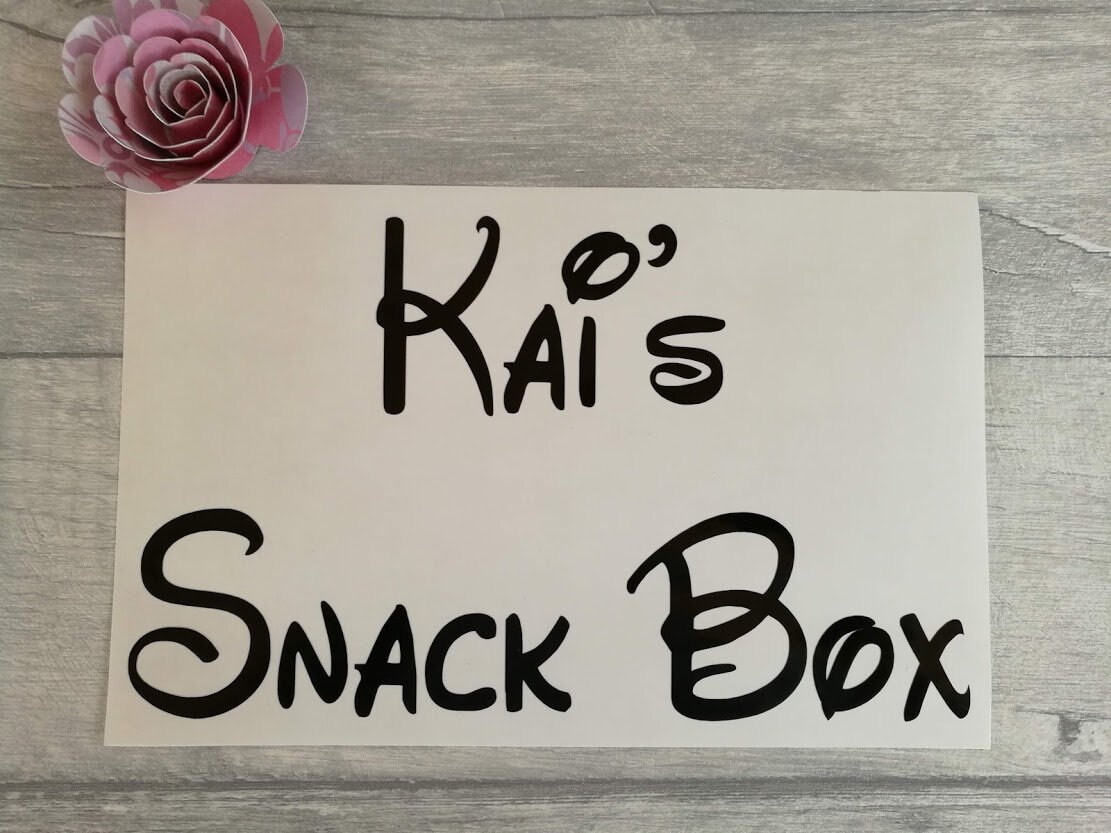 Custom Lunch Box Label Snack Box Vinyl Decal Personalised - Etsy UK