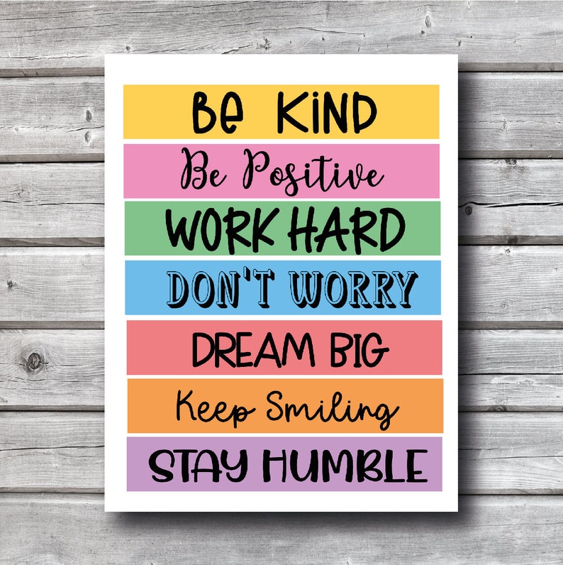 Be Kind Classroom Poster Classroom Wall Art New Teacher Gift - Etsy
