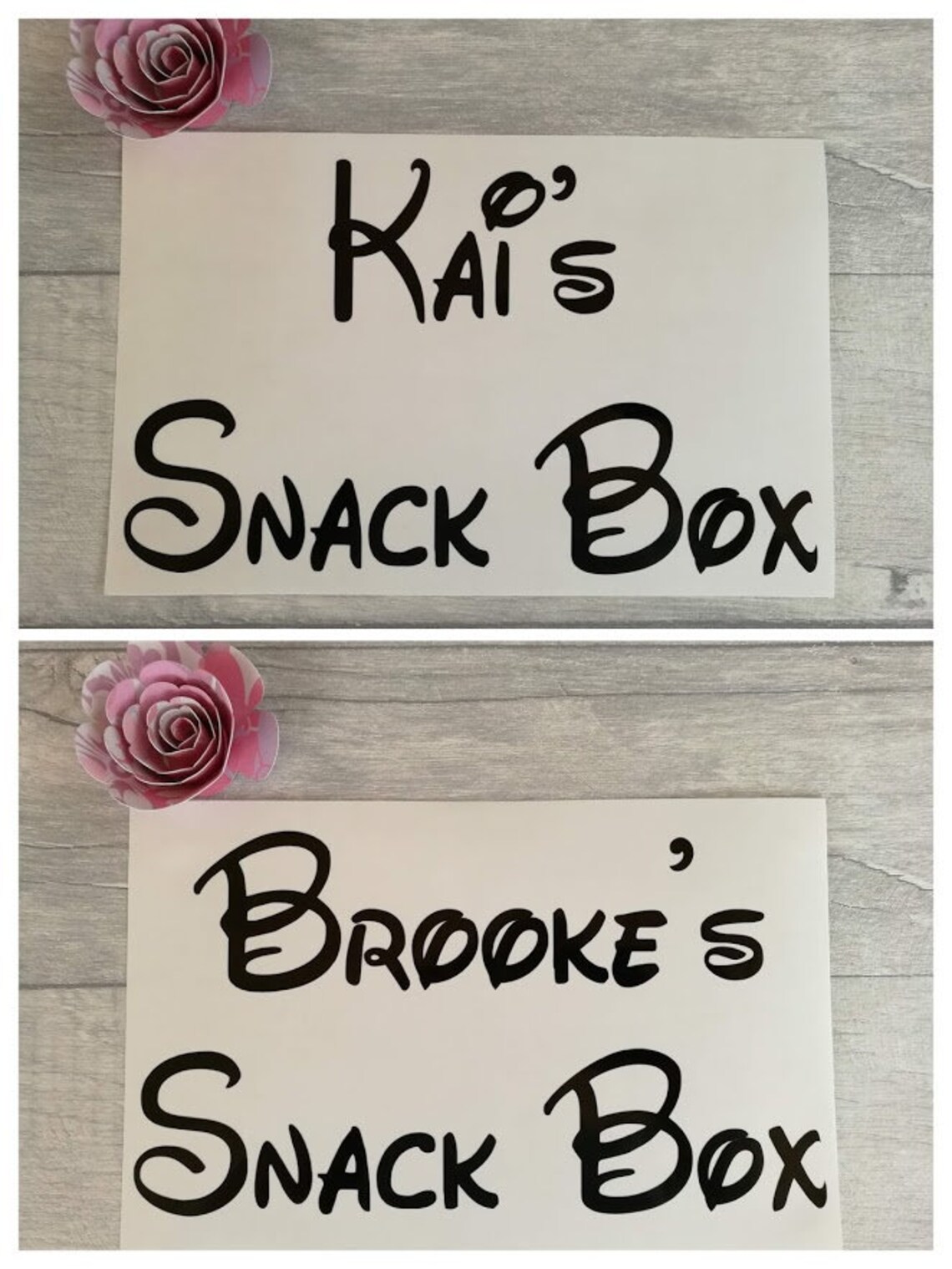 Custom Lunch Box Label Snack Box Vinyl Decal Personalised | Etsy UK